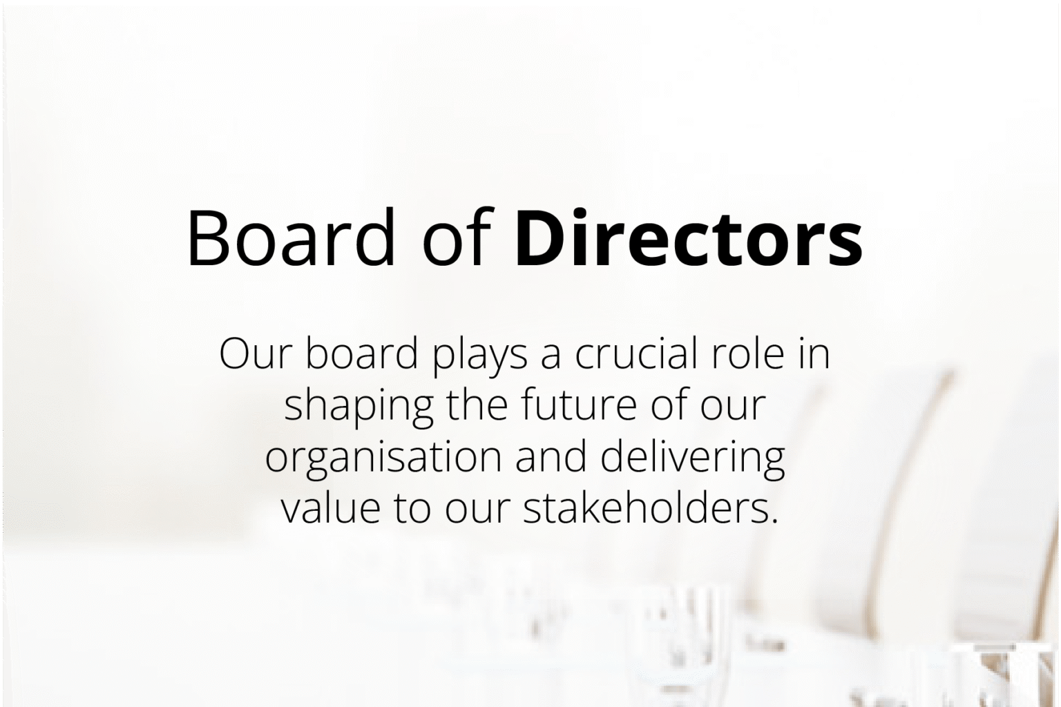 Board of Directors - Foremost Capital