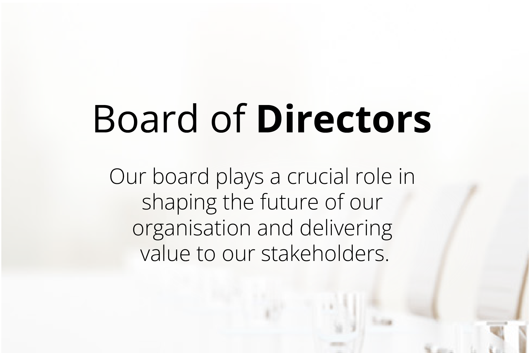 Board of Directors - Foremost Capital